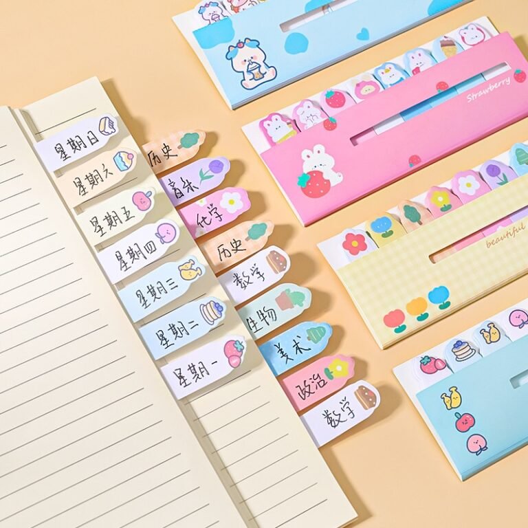Kawaii Cartoon Index Sticky Tabs 120 Sheets – LoliFairies Kawaii Shop