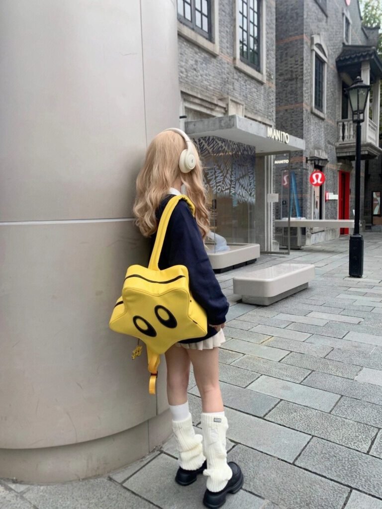 Kawaii Big Eyes Yellow Star Backpack – LoliFairies Kawaii Shop
