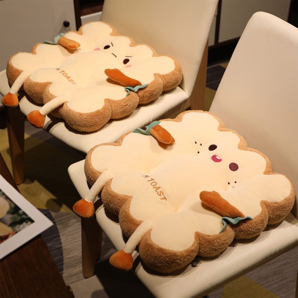 Kawaii Toasted Bread Shape Memory Foam Seat Cushion – LoliFairies ...