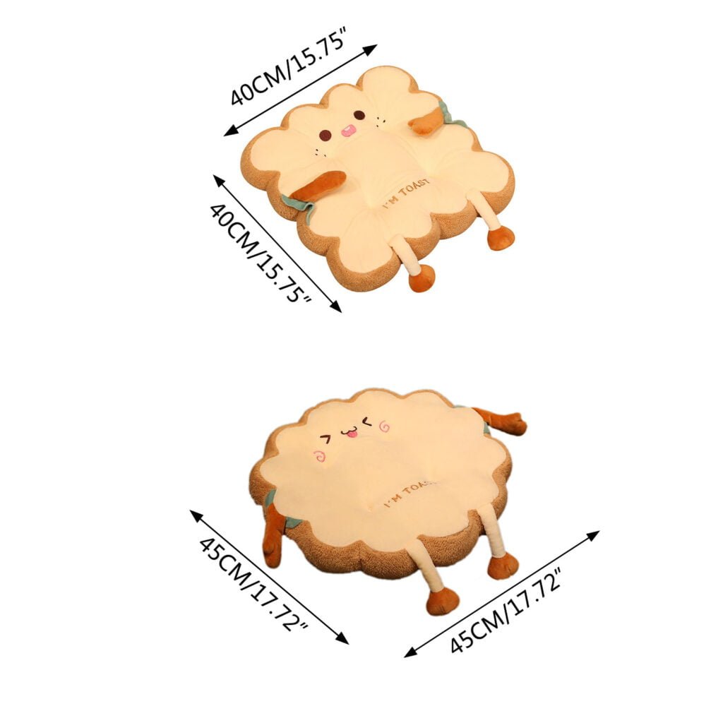Kawaii Toasted Bread Shape Memory Foam Seat Cushion – LoliFairies ...