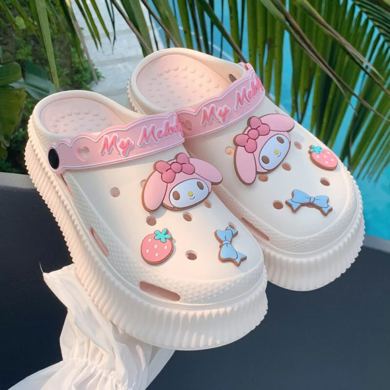 Kawaii Sanrio My Melody Elevator Crocs Sandals – LoliFairies Kawaii Shop